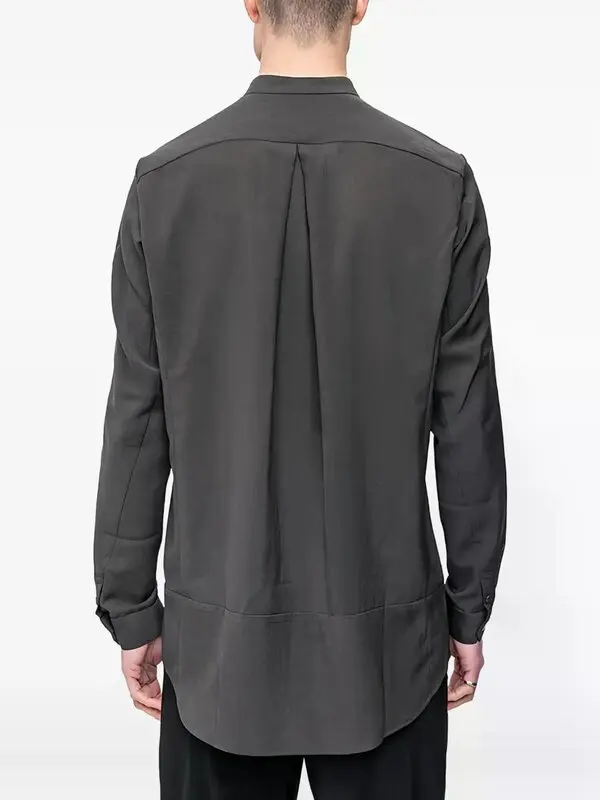 DEVOA Mandarin-collar Button-down Shirt