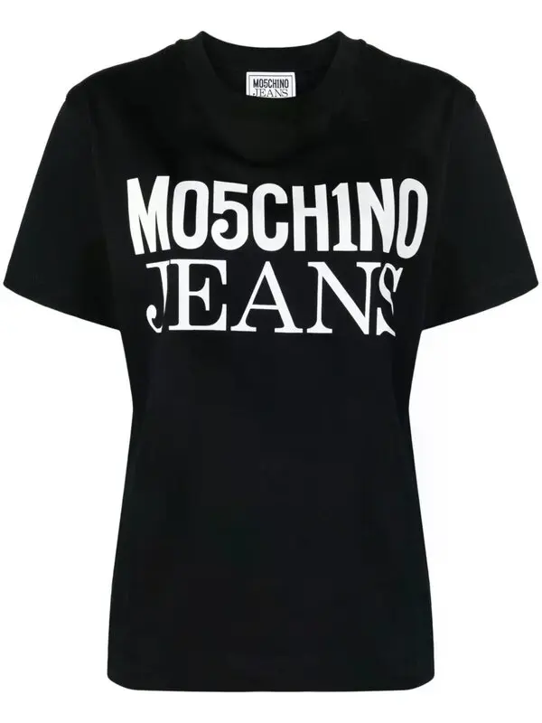 Moschino Print Cotton T-shirt - Black