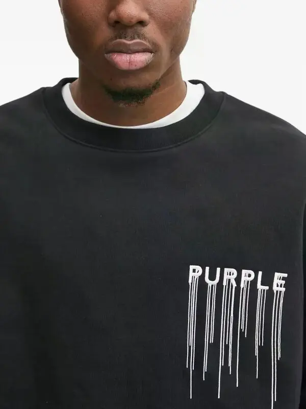 PURPLE BRAND Drip-effect Logo Sweatshirt