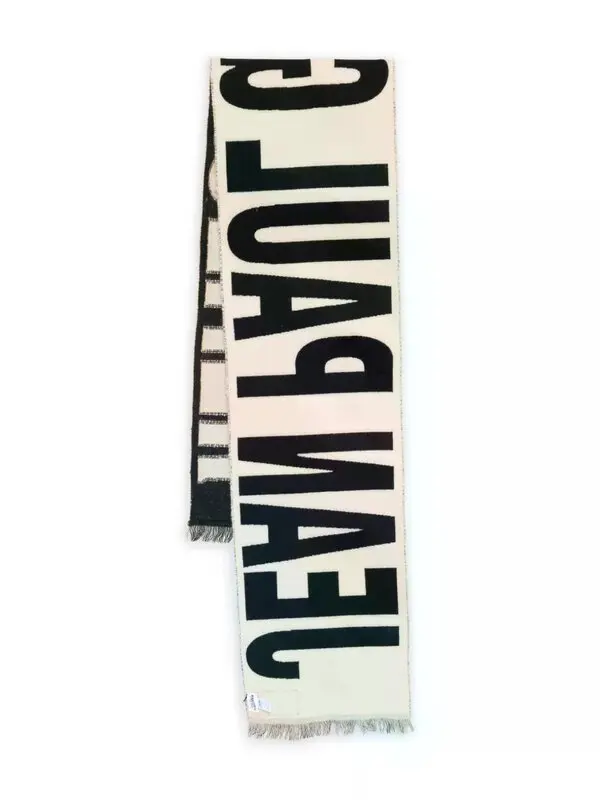 JEAN PAUL GAULTIER Logo-detail Wool Scarf