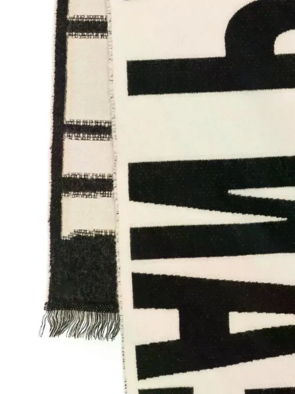 JEAN PAUL GAULTIER Logo-detail Wool Scarf