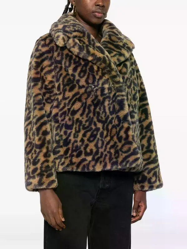 A.p.c. Leopard Print Double-breasted Jacket