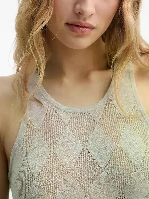 AERON Sleeveless Geometric Knit Tank Top