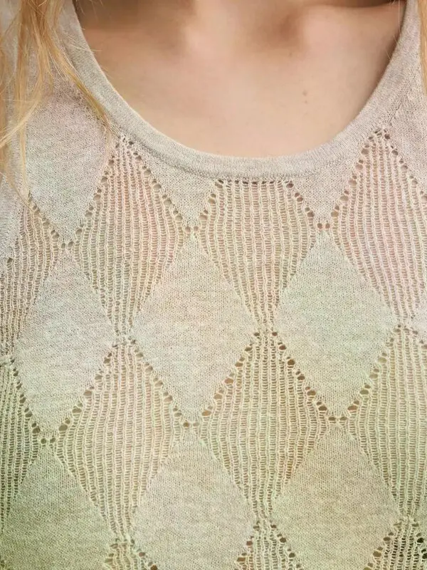 AERON Sleeveless Geometric Knit Tank Top