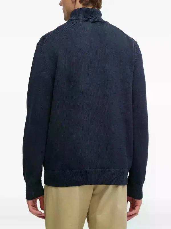 Gant Logo Embellished Turtleneck Sweater