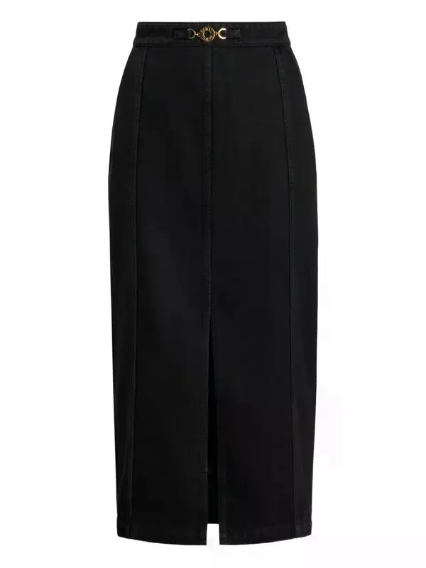 PATOU Jewel-waist Midi Skirt With Front Slit