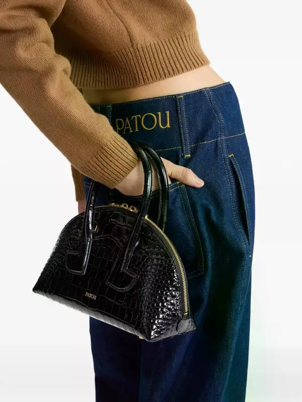 PATOU Le Bowling Half-moon Bag - Black