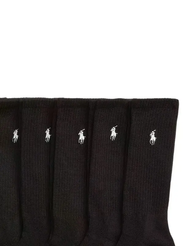 Polo Ralph Lauren Polo Pony Motif Crew Socks Pack Of Six