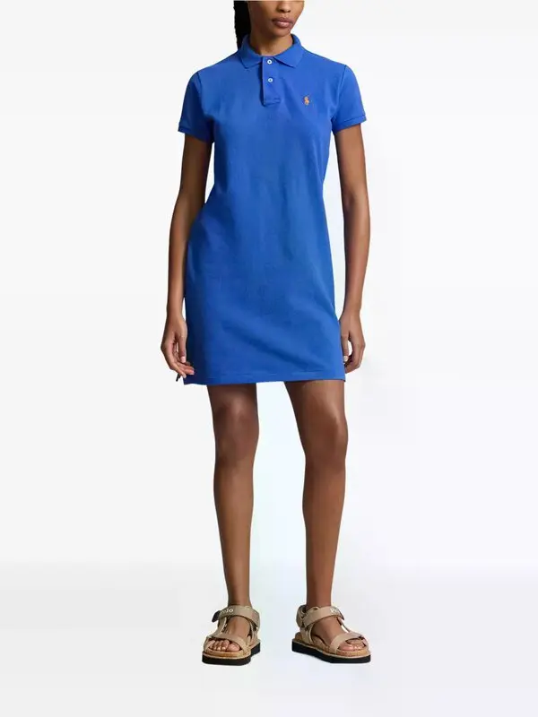 Polo Ralph Lauren Short Sleeve Embroidered Pony Logo A-line Dress