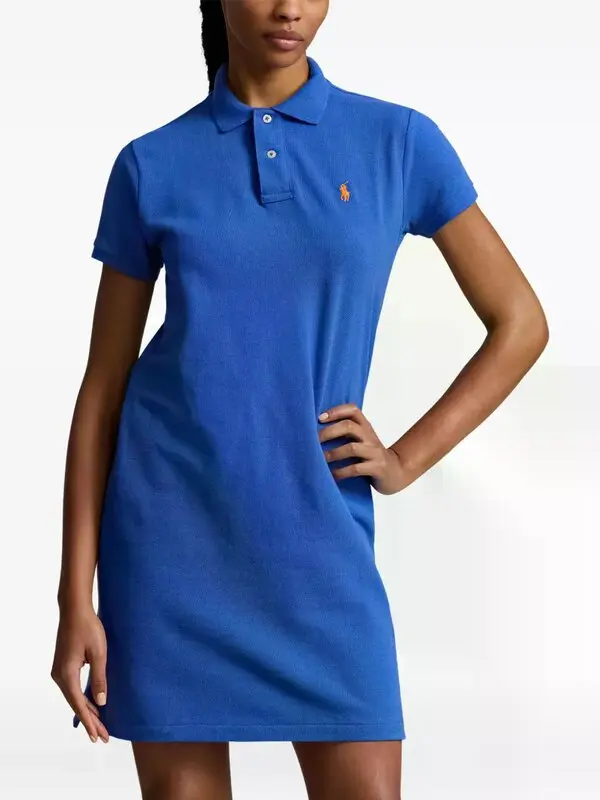 Polo Ralph Lauren Short Sleeve Embroidered Pony Logo A-line Dress