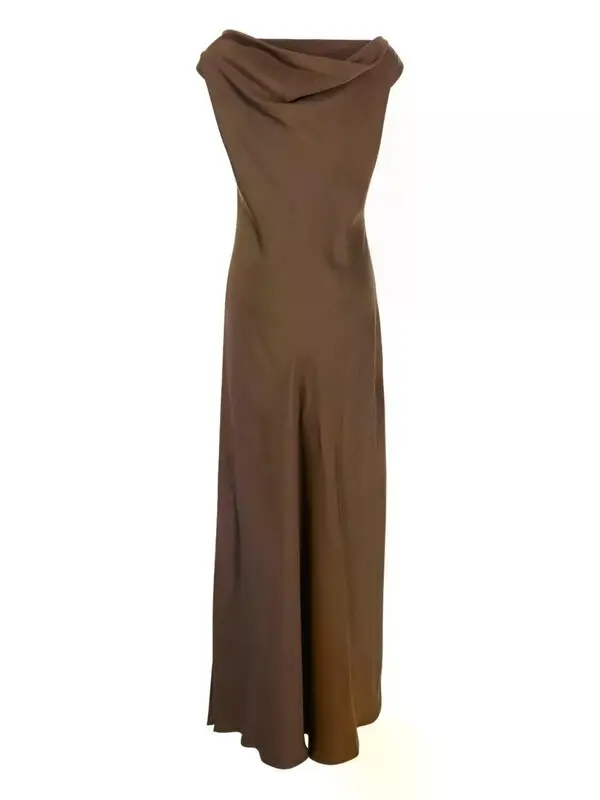 Antonelli Firenze Mara Cowl-neck Maxi Dress - Brown