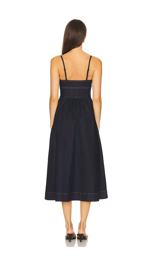 Susana Monaco Denim Corset Midi Dress