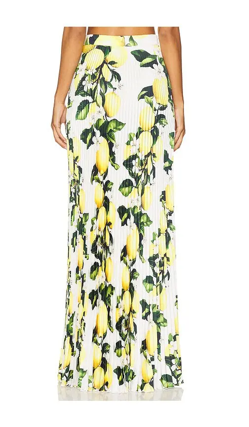 L'IDEE X Revolve Printed Pleated Maxi Skirt