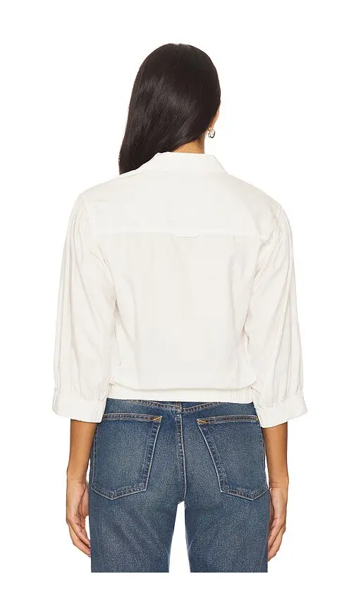 BOBI Puff Sleeve Cropped Top