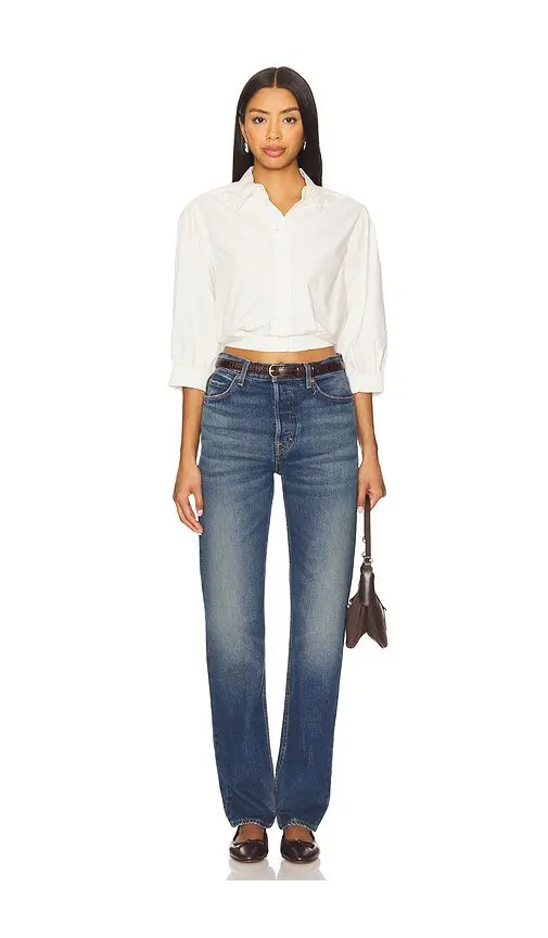 BOBI Puff Sleeve Cropped Top