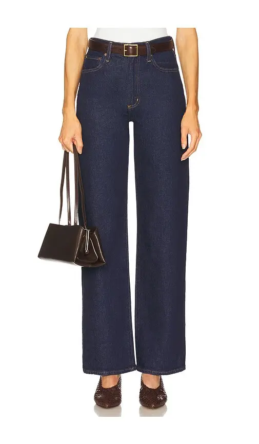 AGOLDE Harper Mid Rise Relaxed Straight Jeans - Blue