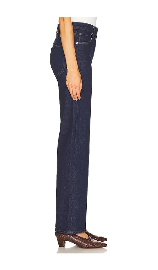 AGOLDE Harper Mid Rise Relaxed Straight Jeans - Blue