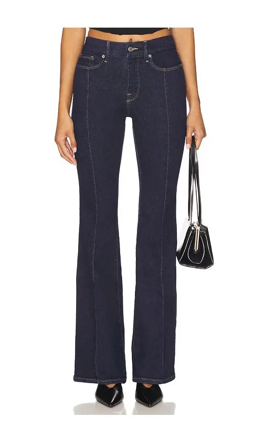 Good American Good Legs Flare Denim Jeans - Blue