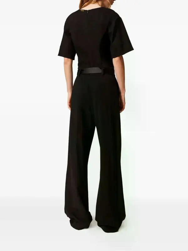TWINSET Belted V-neck Jumpsuit