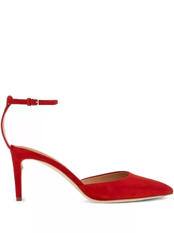 FERRAGAMO Suede Pumps With Buckle-fastening Ankle Strap