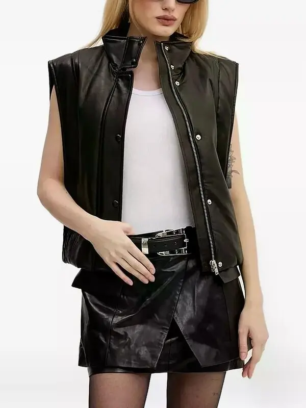 IRO PARIS Dario Leather Vest - Black