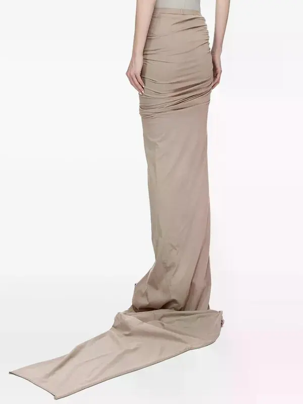 Rick Owens Draped Split Asymmetric Skirt - Neutrals