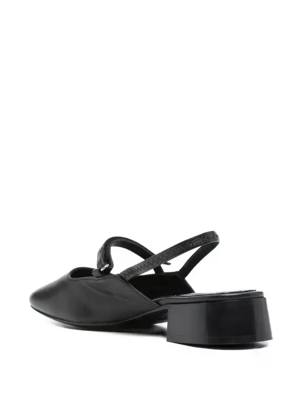 NICOLE SALDANA Poppy Slingback Block-heel Mules - Black
