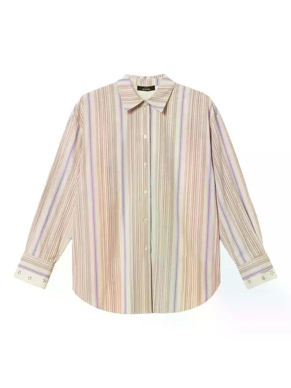 TWINSET Striped Shirt With Embellished Cuffs