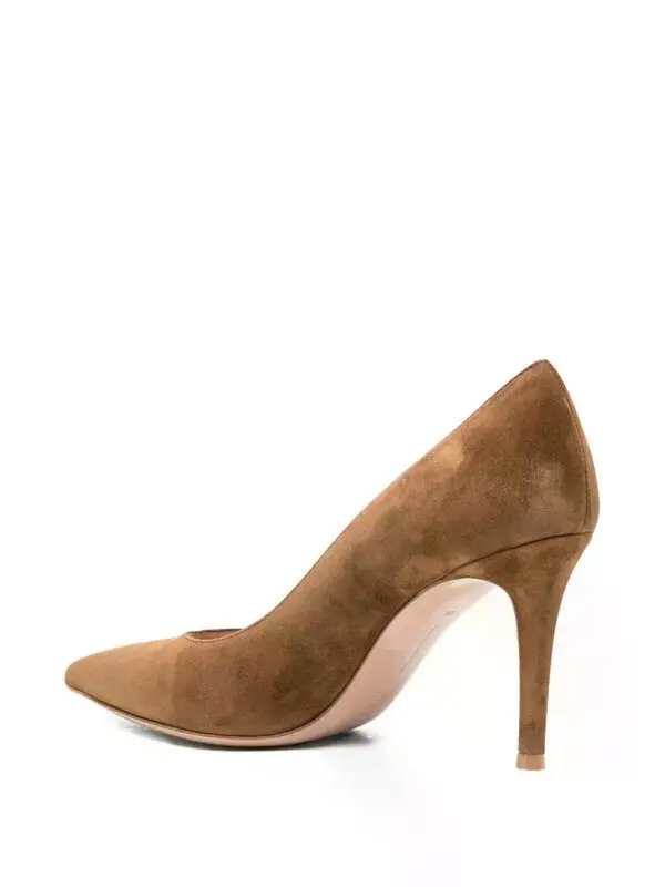 GIANVITO ROSSI 85mm Pointed-toe Stiletto Pumps - Brown
