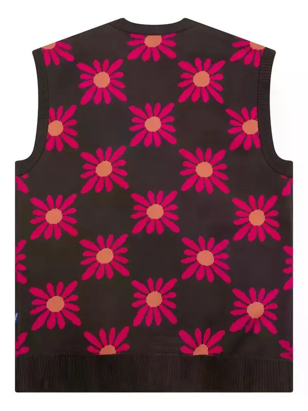 AWAKE NY Floral V-neck Vest