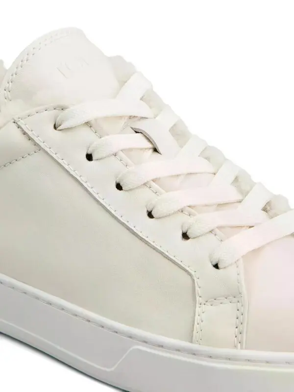 TOD'S Shearling-trimmed Leather Sneakers