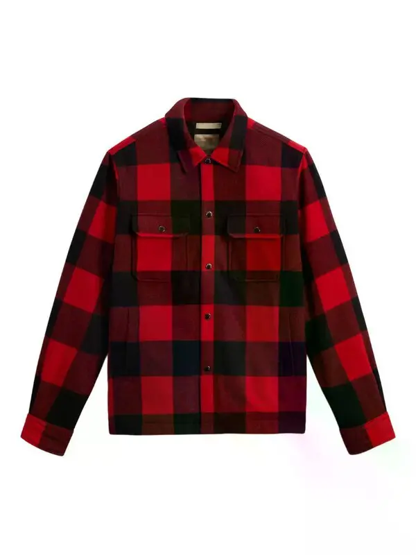Woolrich Check-pattern Wool-blend Shirt Jacket