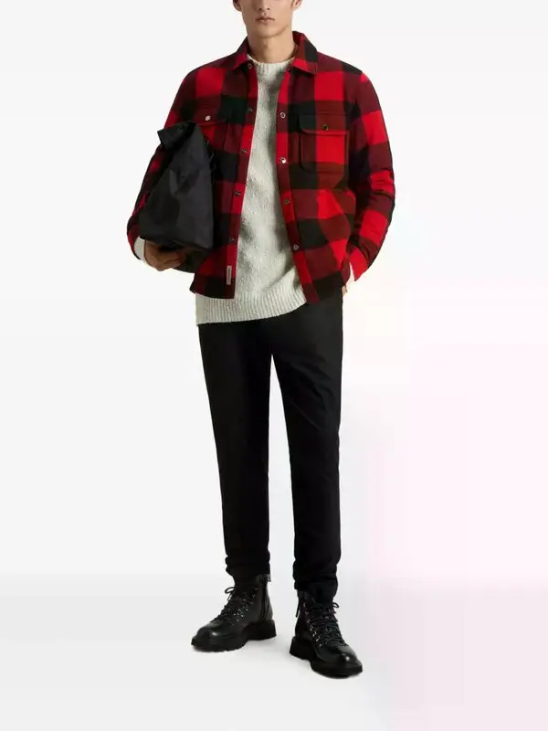 Woolrich Check-pattern Wool-blend Shirt Jacket