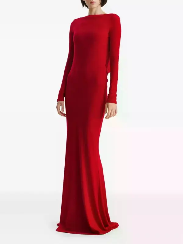2310 STUDIO Cowl Back Gown - Red