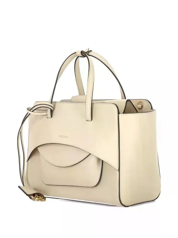 HIDESINS Magnetic Fastening Tote Bag With Knotted Strap Detail - Neutrals