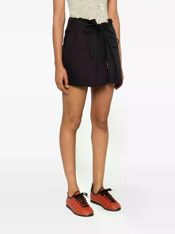 Loewe Cotton-silk Blend Drawstring Waist Mini Skirt