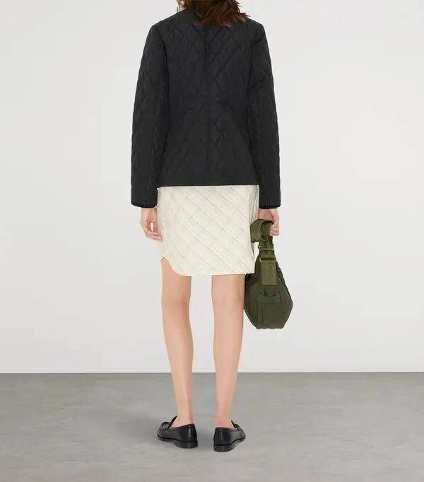 Burberry Quilted Field Jacket With House's Check Lining - Black