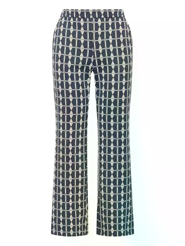 Malìparmi Geometric Print Trousers - Black