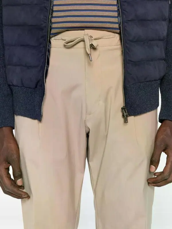 Herno Pleated Drawstring Trousers - Neutrals