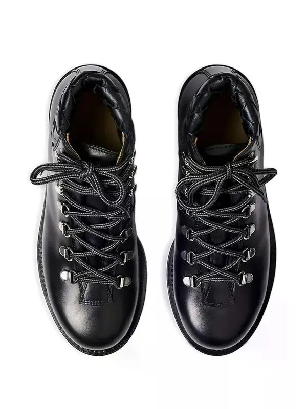 SCAROSSO Catherine Leather Lace-up Boots