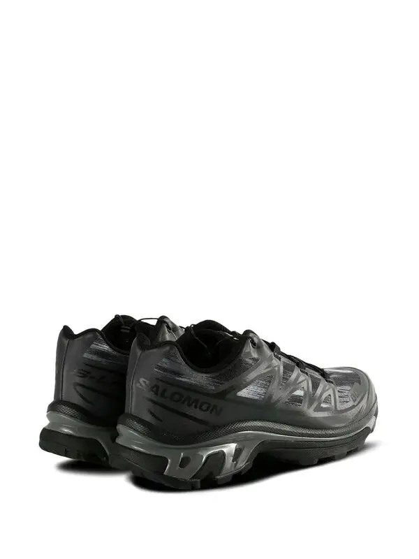 SALOMON Textured Lace-up Sneakers With Cushioned Sole - Black