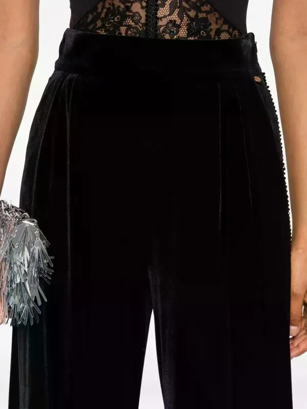 NISSA Pleated Velvet Trousers