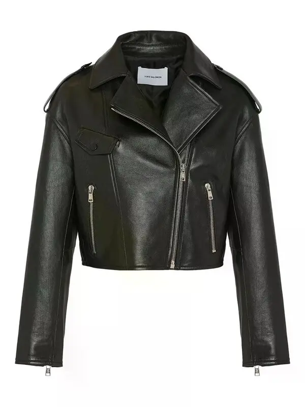 YVES SALOMON Lambskin Biker Jacket