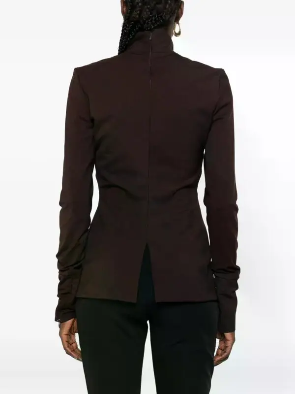 THELATEST High-neck Long-sleeve Blouse