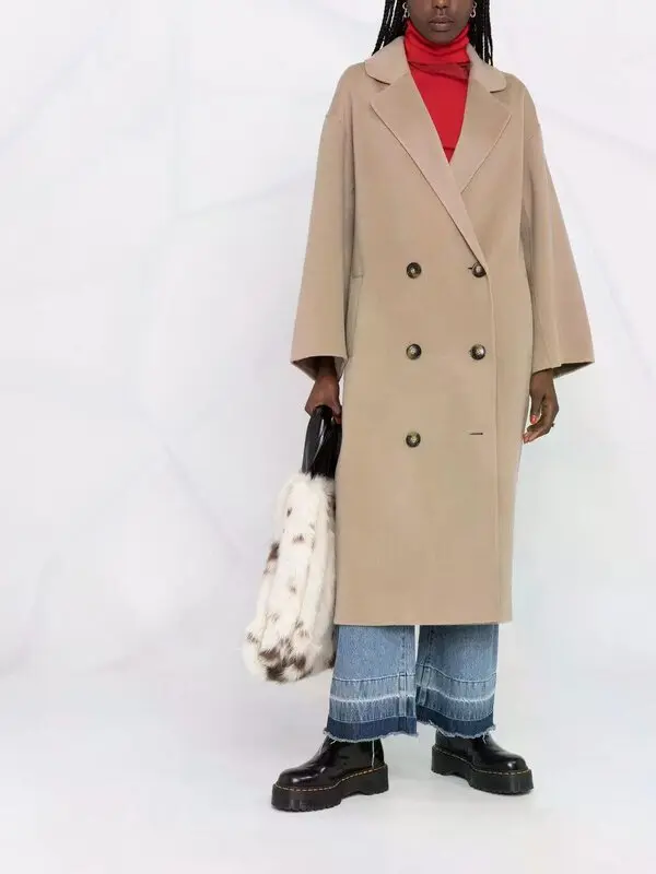 Loulou De Saison Double-breasted Borne Coat - Neutrals