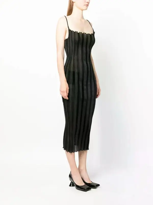 A. ROEGE HOVE Katrine Ribbed Midi Dress