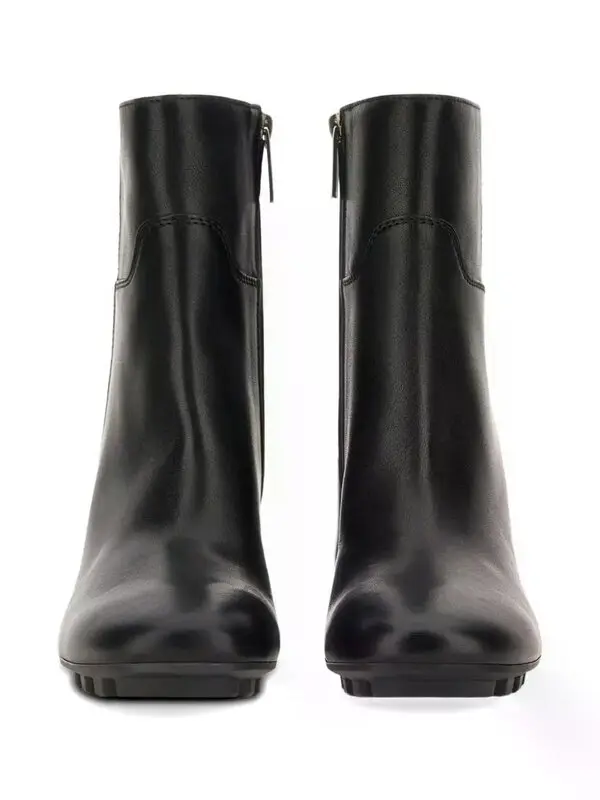 Hogan 90mm Leather Zip Up Boots