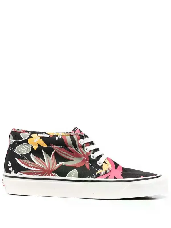 VANS Floral Print Lace-up Trainers - Black