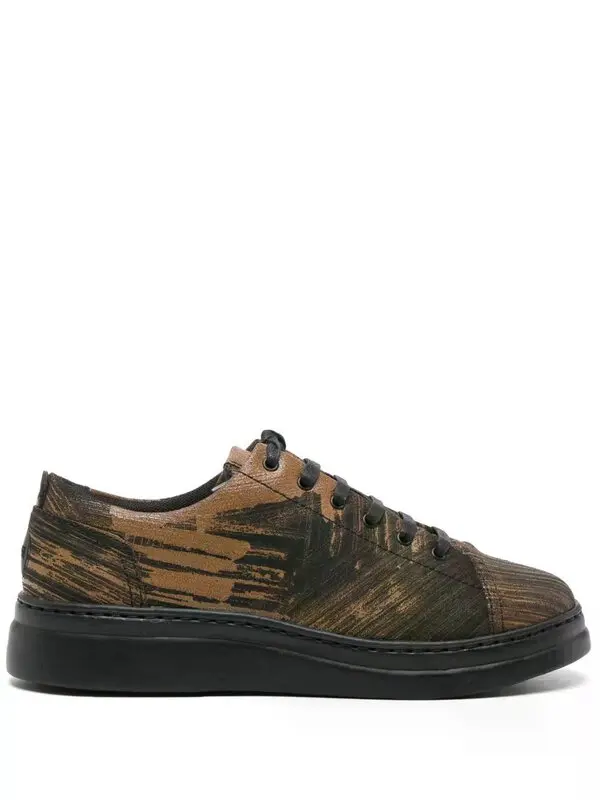 Camper Low-top Sneakers With Painterly Print - Brown