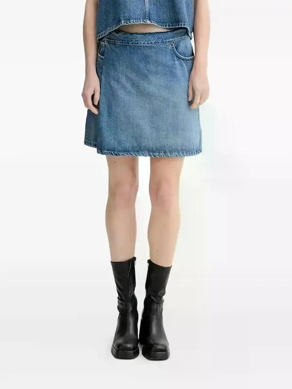 WON HUNDRED Wrap Denim Skirt